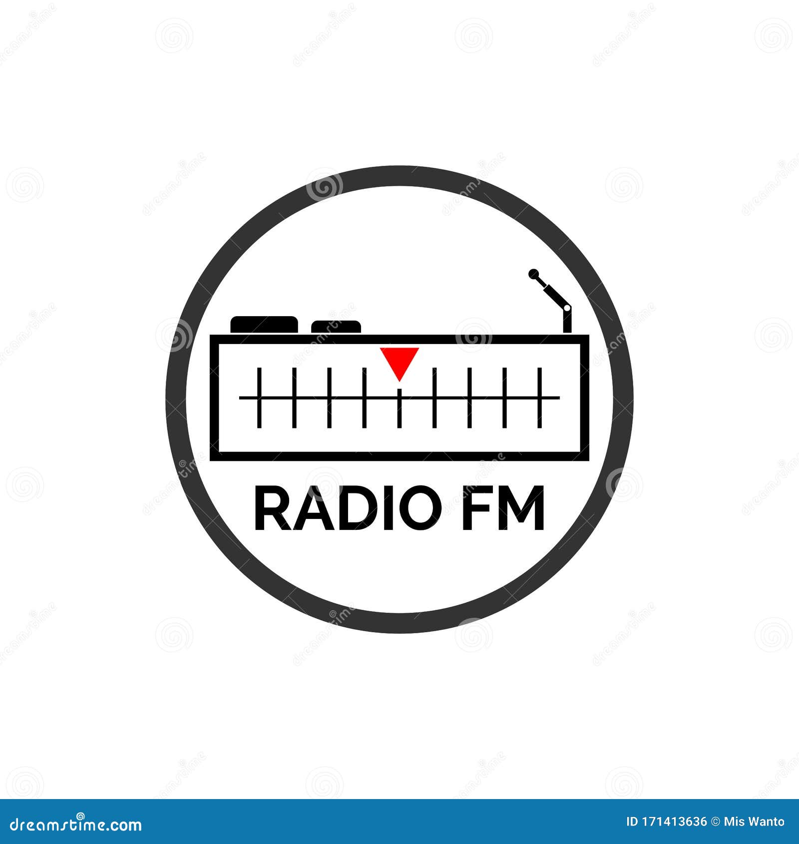 Radio Broadcast Logo Icon Vector Illustration Design Stock Vector ...