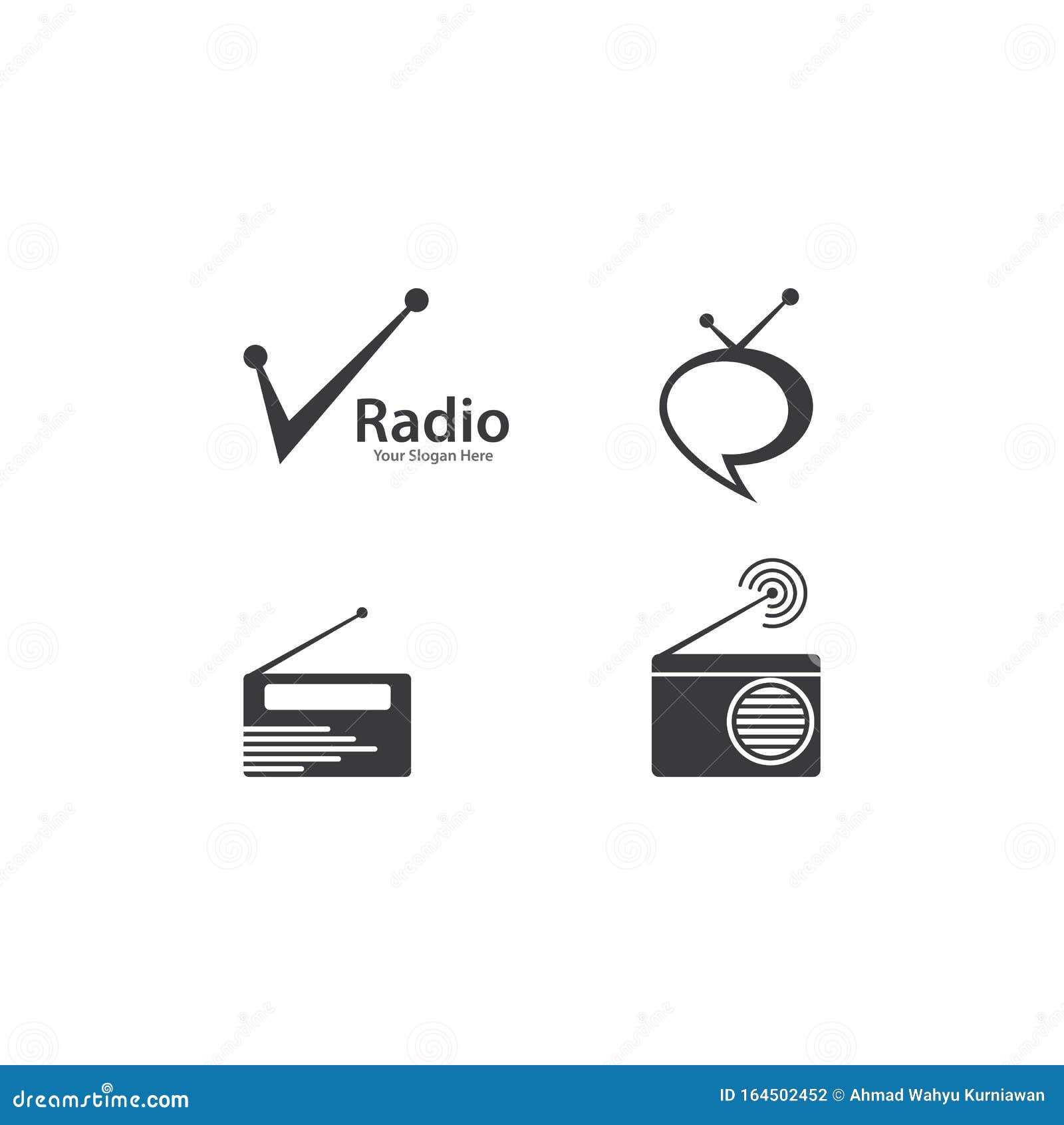 Radio Broadcasting logo stock illustration. Illustration of badge ...