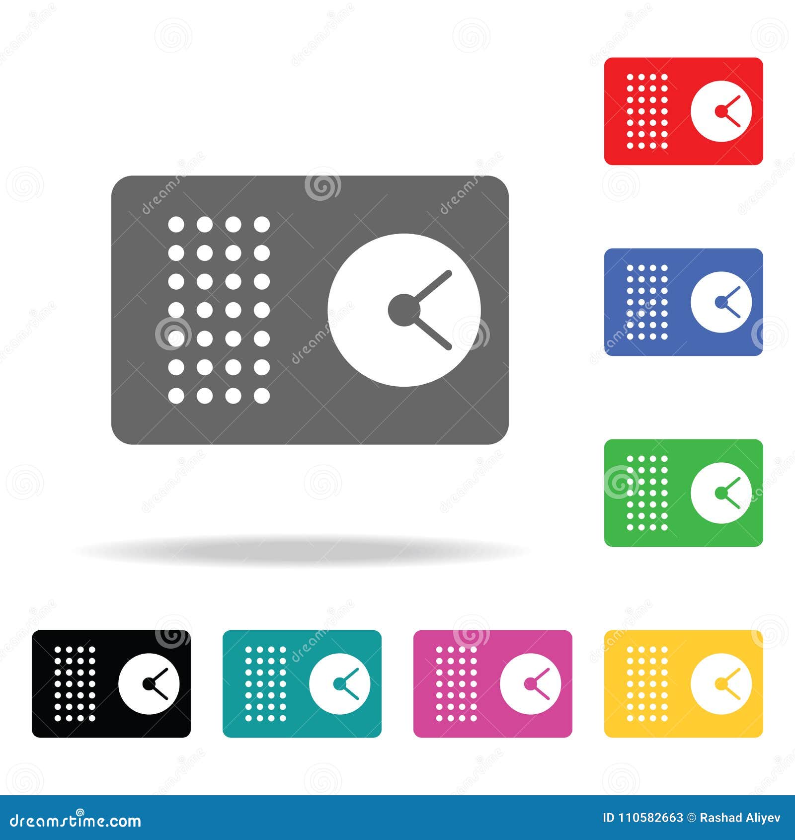 Radio Clock Icon. Elements in Multi Colored Icons for Mobile Concept ...