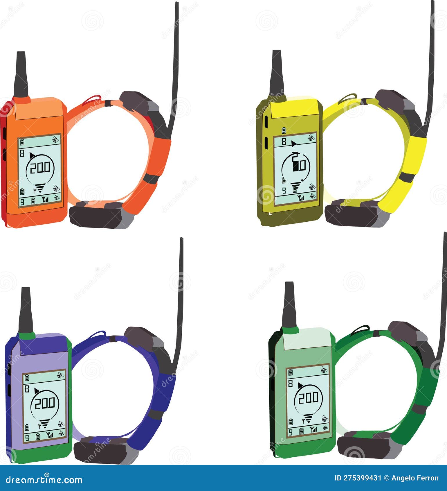 Radio Collar for Animals To Track Them- Stock Vector - Illustration of ...