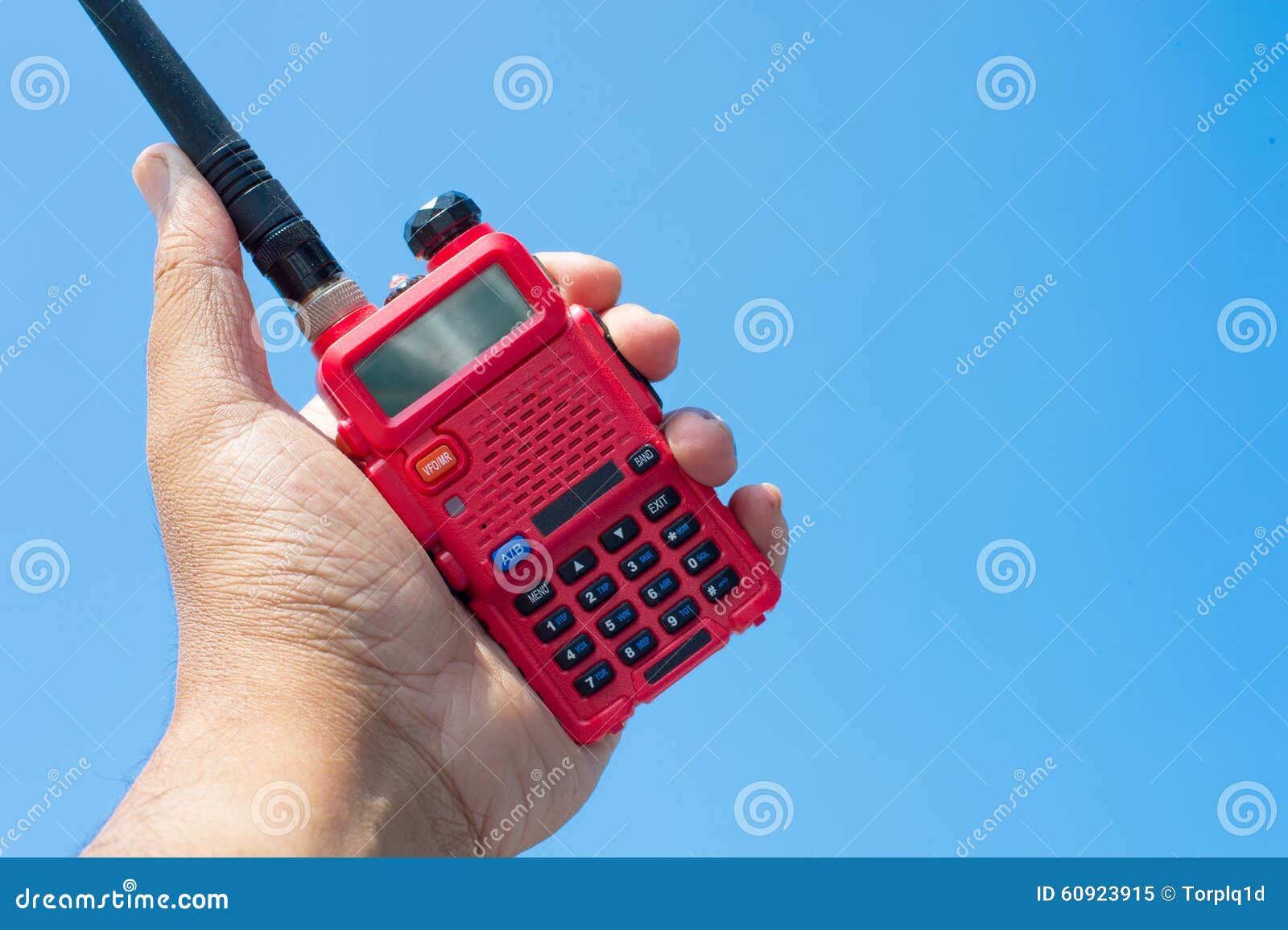 Radio Communication in Hand Stock Image - Image of family, outdoor ...