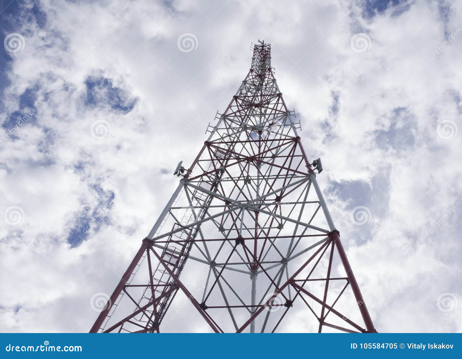 Radio Communication Tower Weathered with Some Rust Stock Image - Image ...