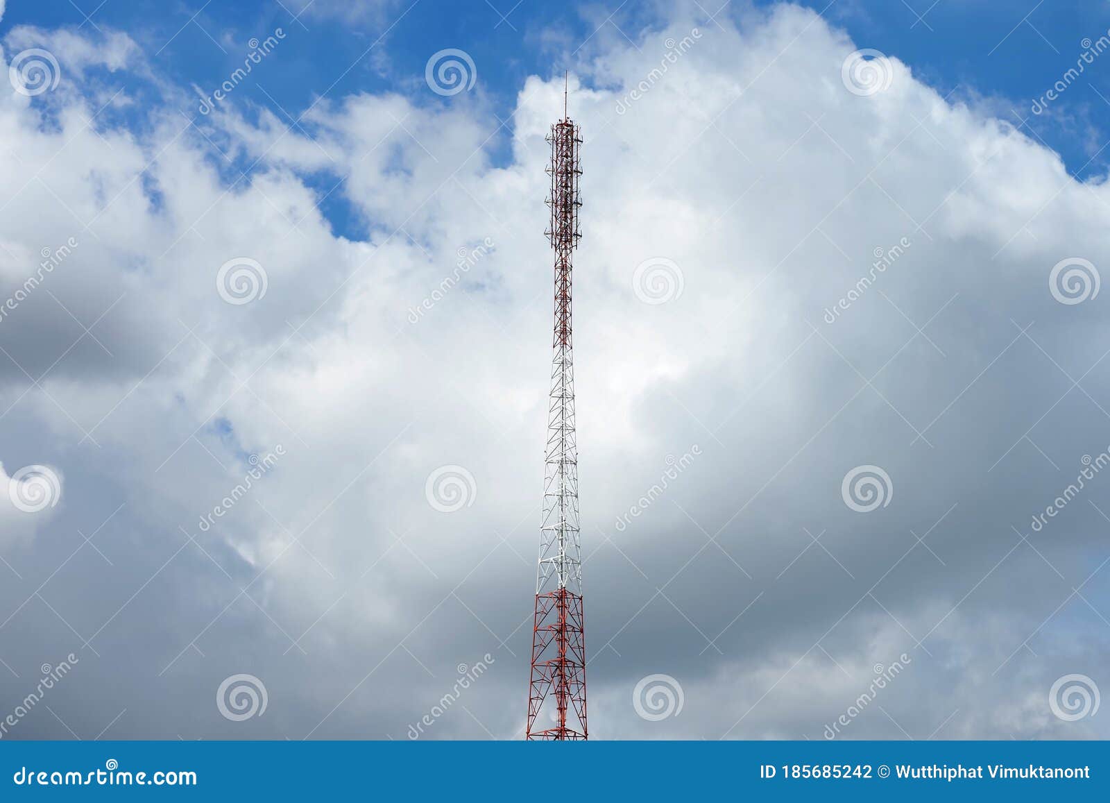 Radio Communication Towers Against the Sky Backdrop Editorial ...