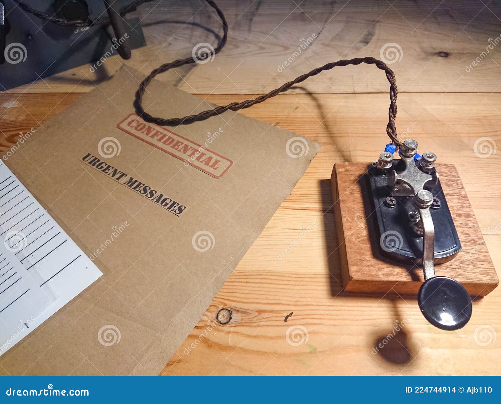 Radio Communication Using Morse Code during the War Stock Photo - Image ...