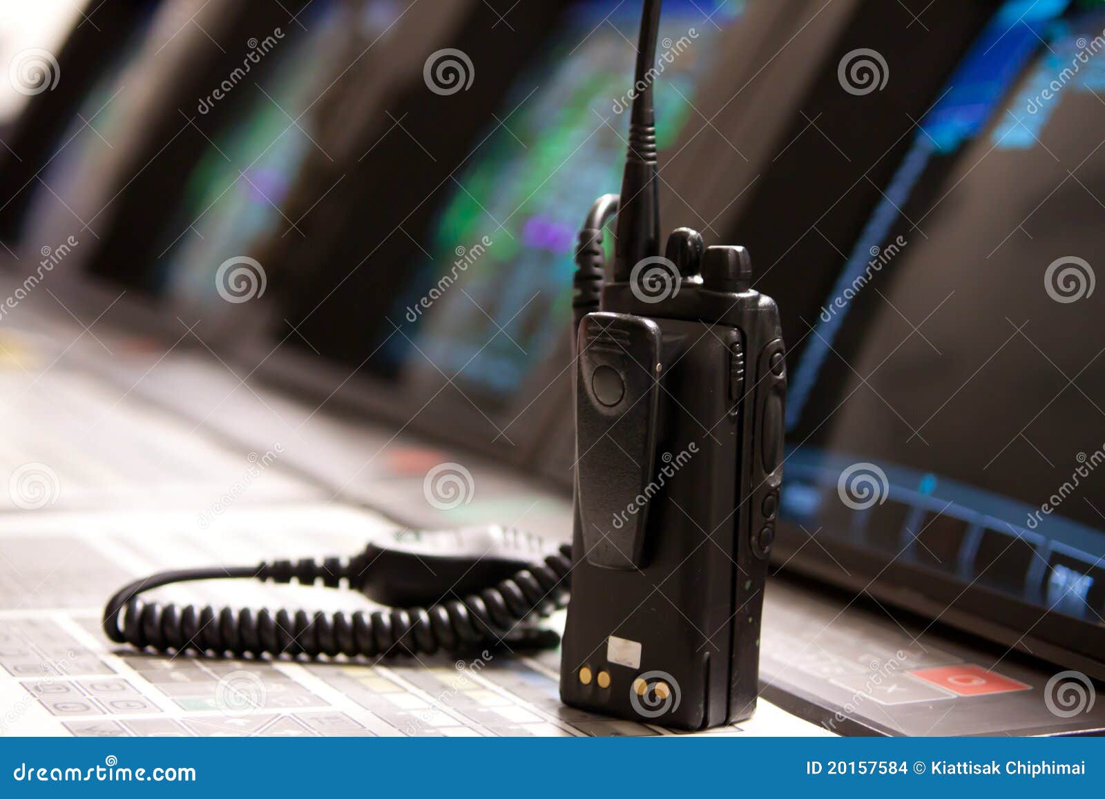 Radio Communications in Control Room Stock Photo - Image of isolated ...