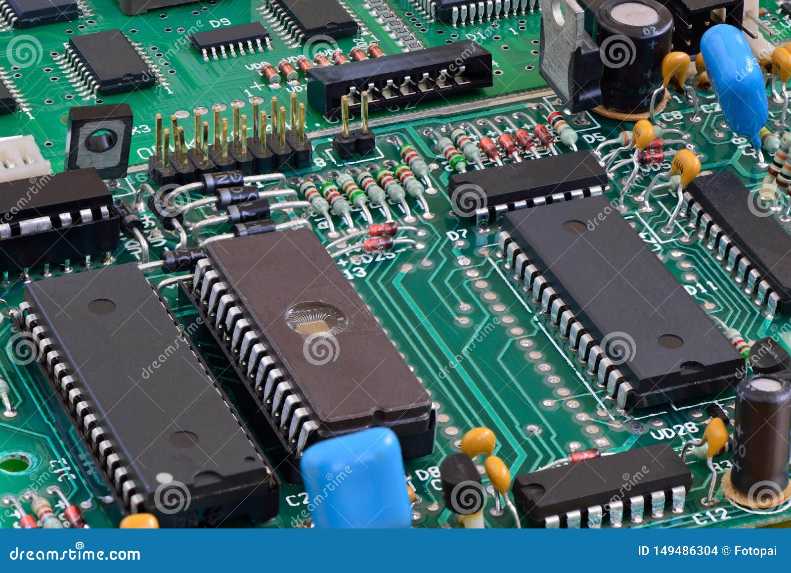 Radio components on Board stock photo. Image of equipment - 149486304