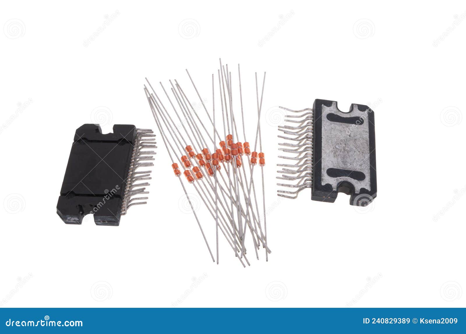 Radio Components Microchips Isolated Stock Image - Image of ...