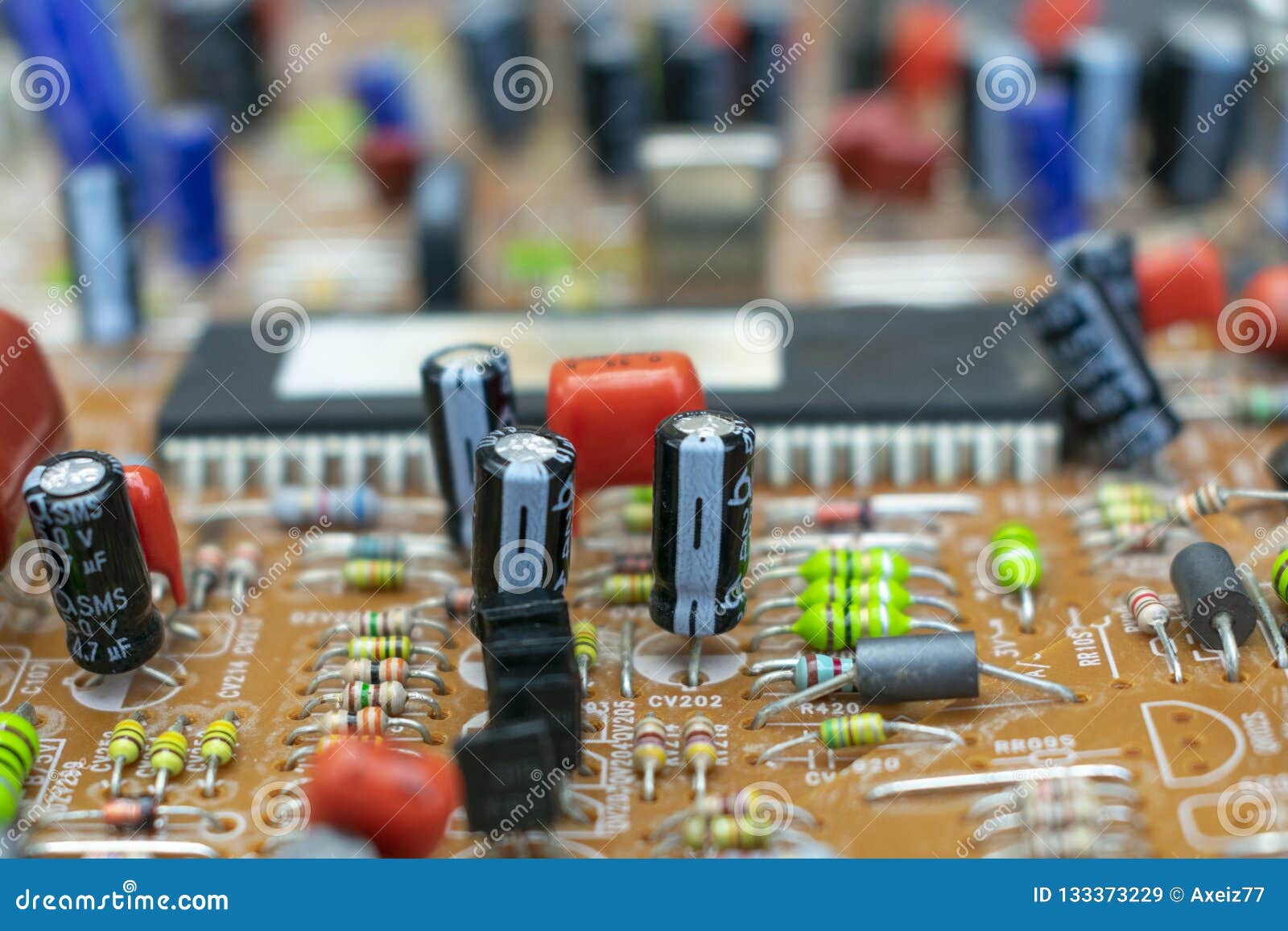 Radio Components on the TV Board, Stock Image - Image of diode ...
