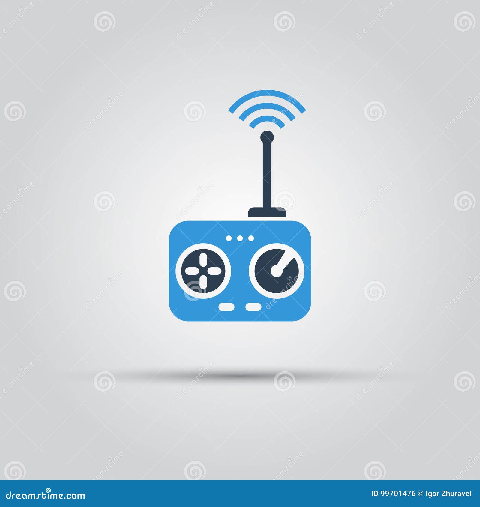 Radio Control Drones Flat Icon Stock Vector - Illustration of control ...