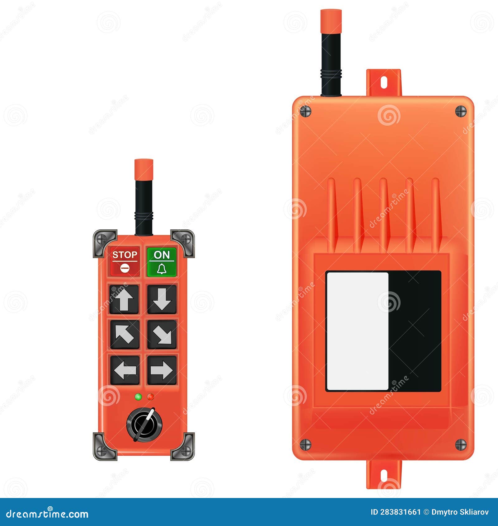 Radio Control Panel. Crane Control Panel Stock Vector - Illustration of ...