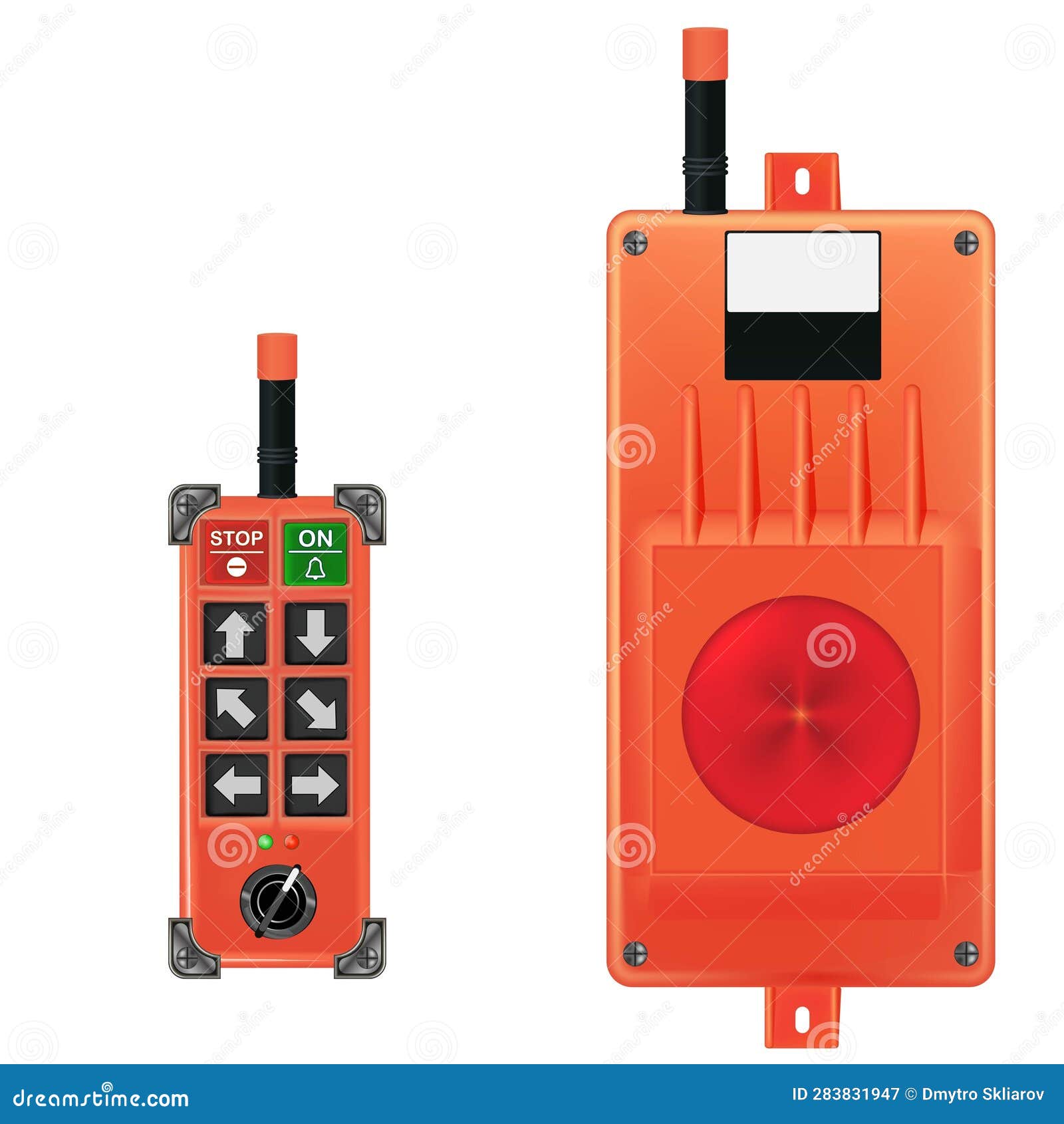 Radio Control Panel. Crane Control Panel Stock Vector - Illustration of ...