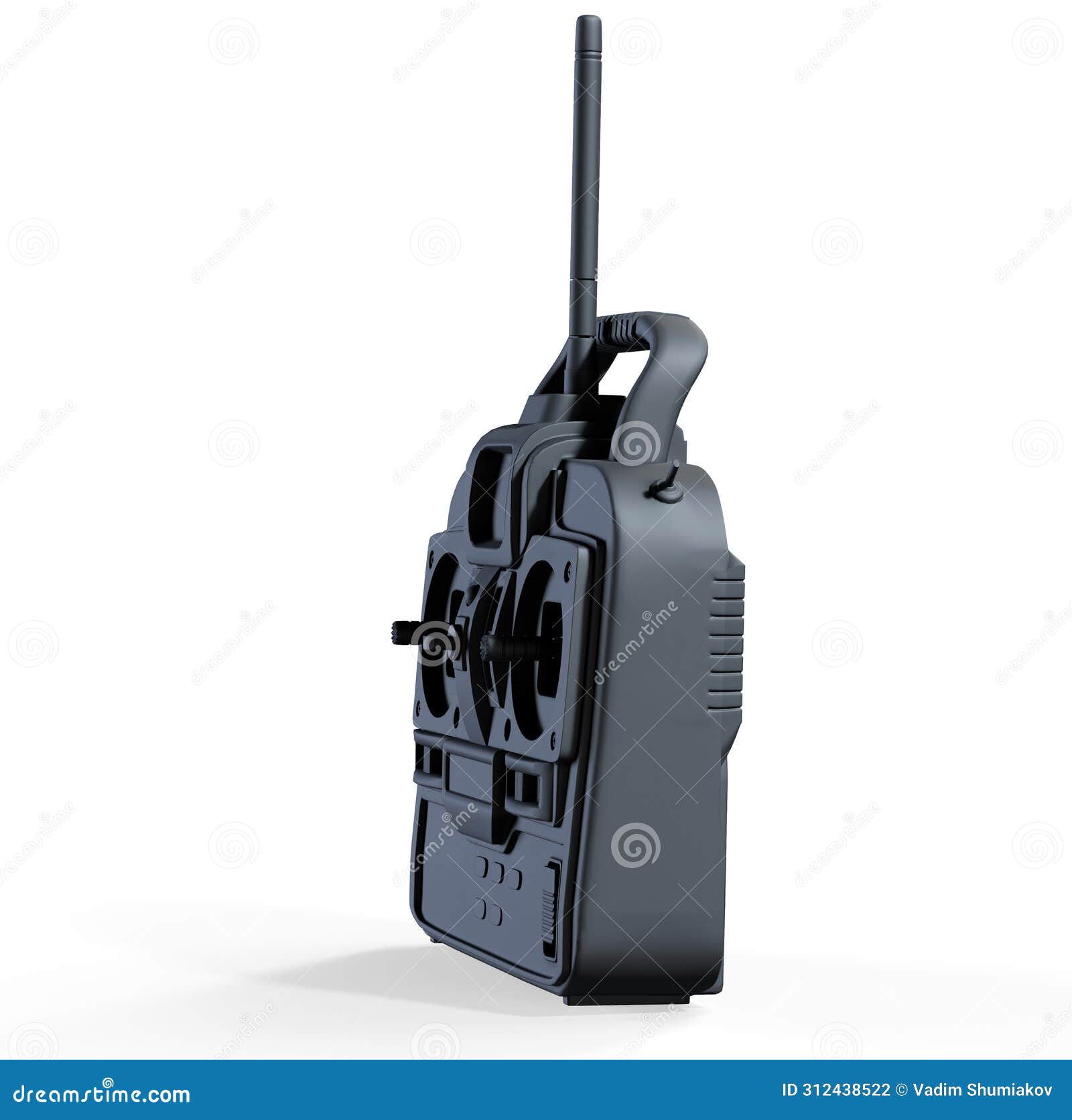 Radio Controller Isolated on White Background 3d Render Stock ...