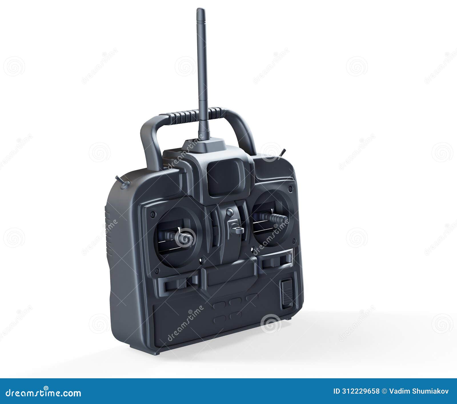 Radio Controller Isolated on White Background 3d Render Stock ...