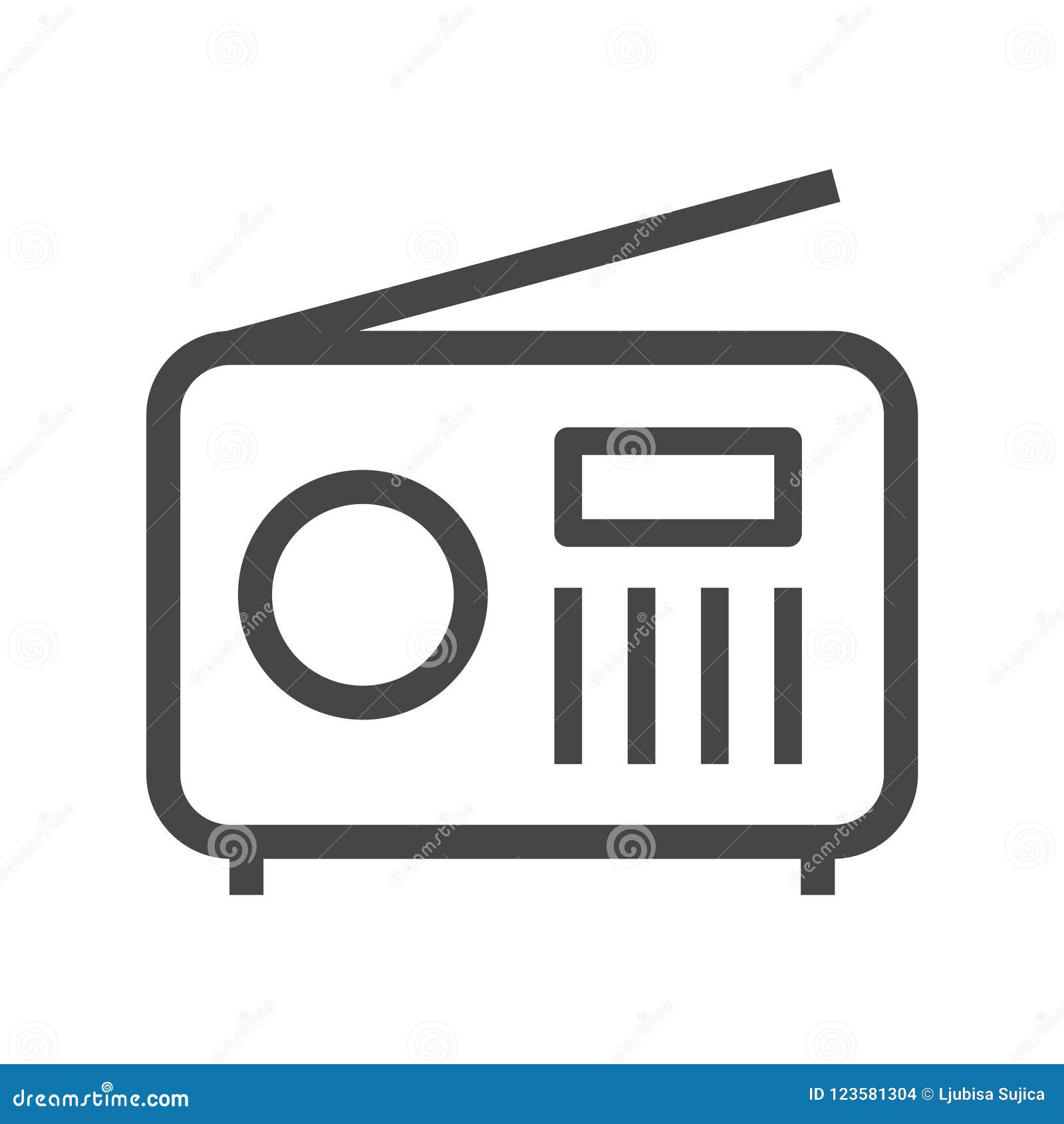 Radio Creative Icon. Simple Element Illustration Stock Illustration ...