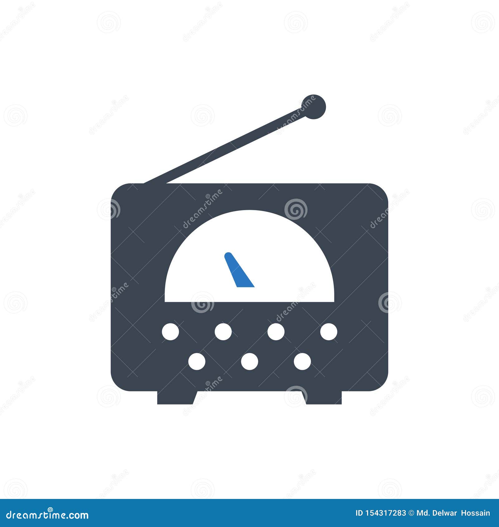 Radio device icon stock vector. Illustration of listen - 154317283