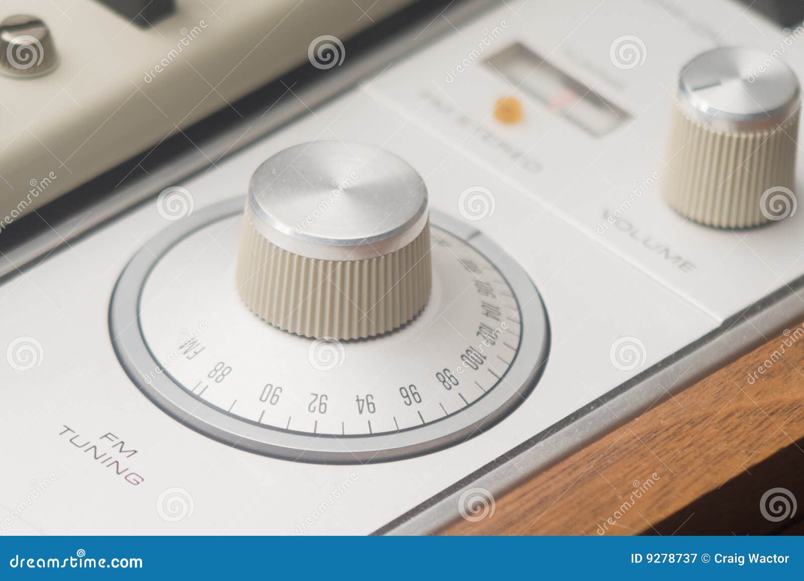 Radio dial stock image. Image of volume, metal, stereo - 9278737