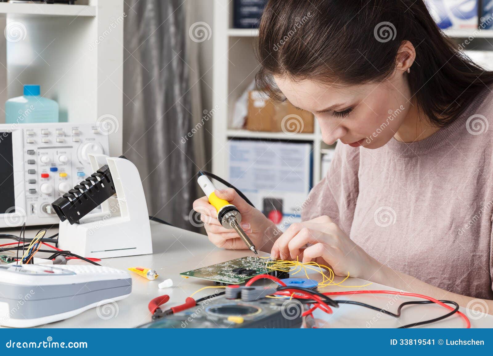Radio electronics lab stock image. Image of chip, debugging - 33819541