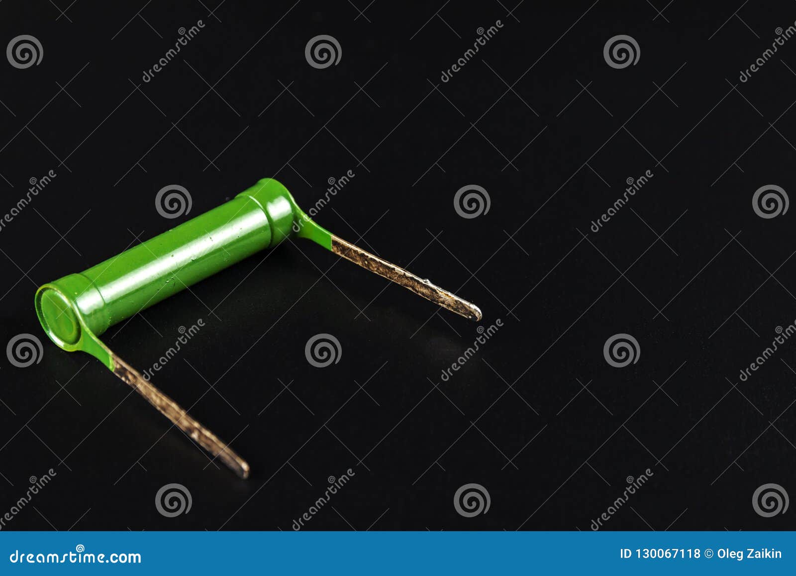 Radio Element, Very Building Resistance Resistor Close-up, on a Dark ...