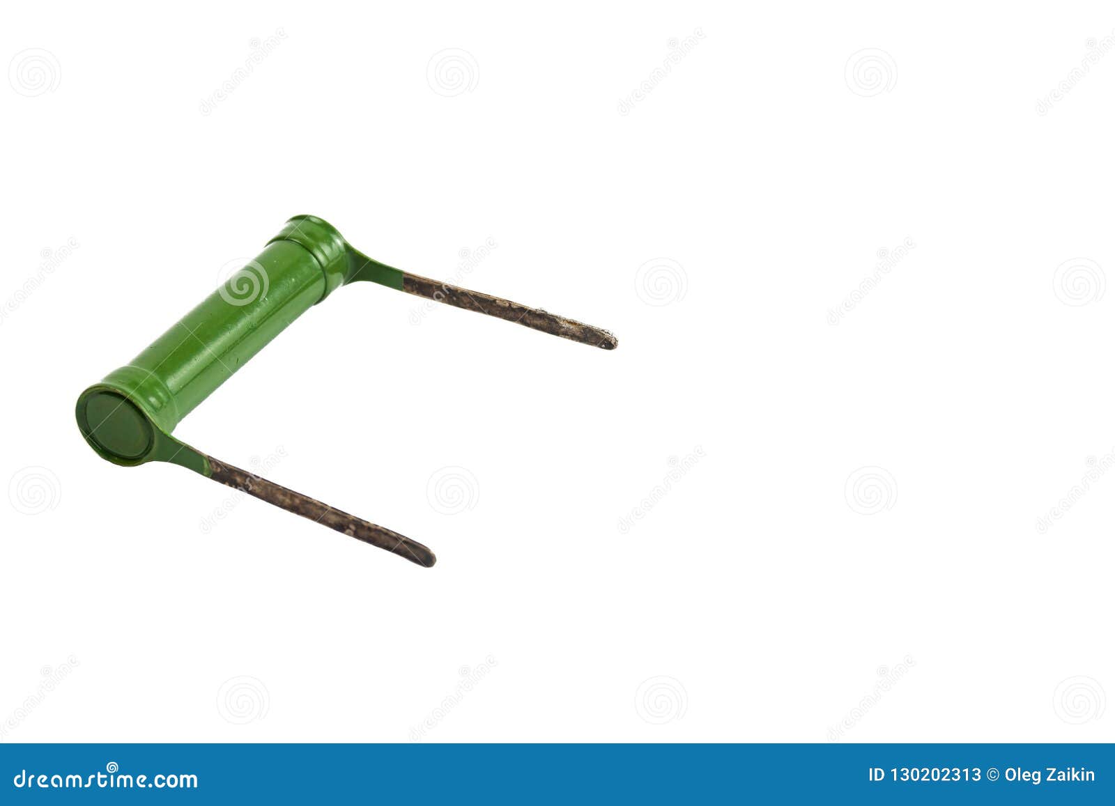 Radio Element, Very Old Resistor Close-up, on a White Background. Stock ...