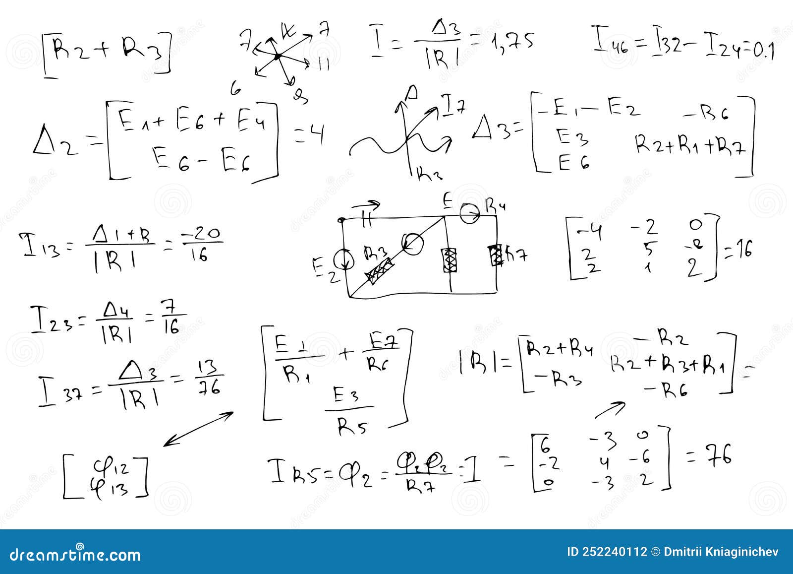 Radio Engineering Schemes. Electronic Formulas and Expressions ...
