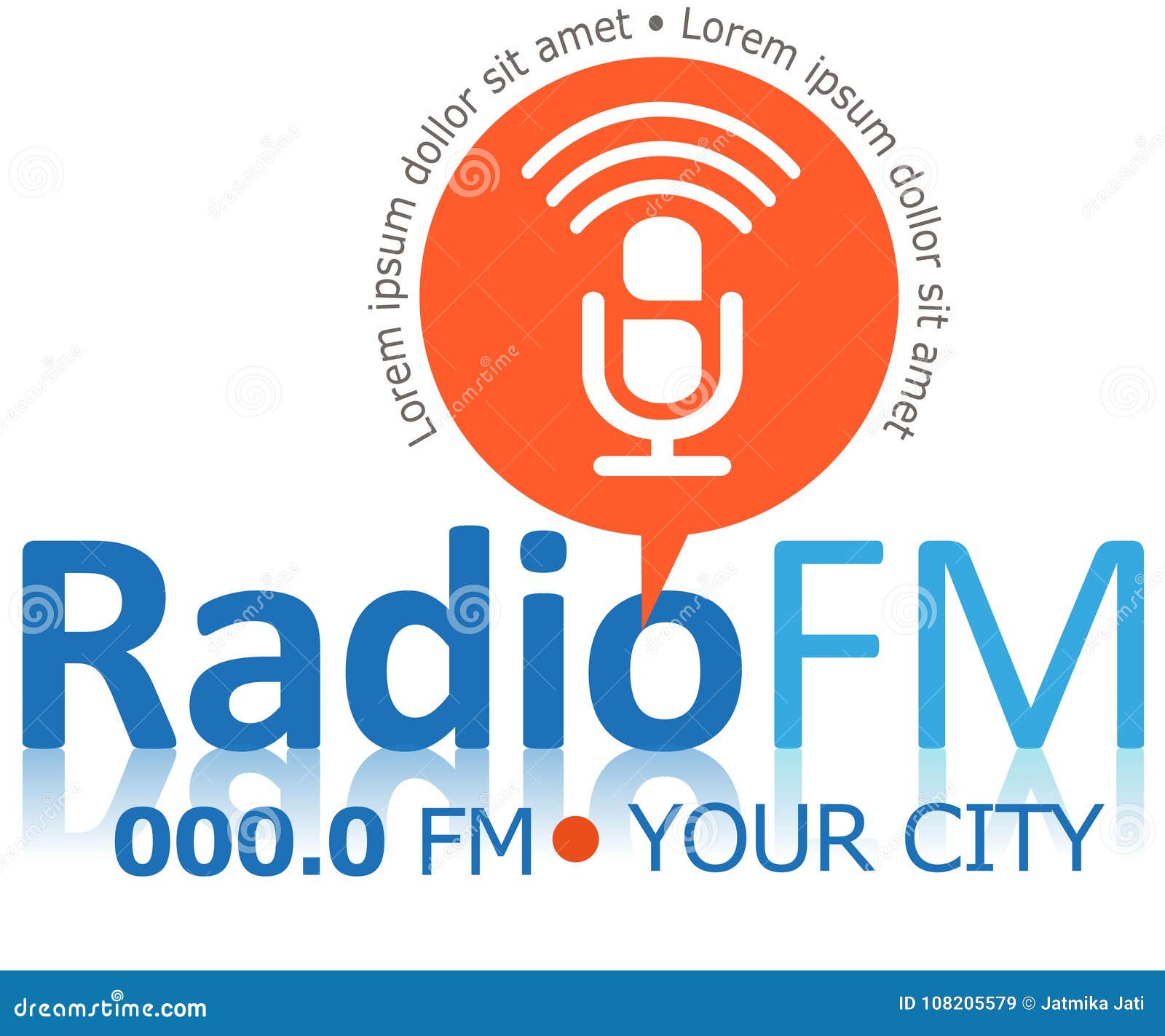 Radio FM icon or symbol stock vector. Illustration of broadcast - 108205579