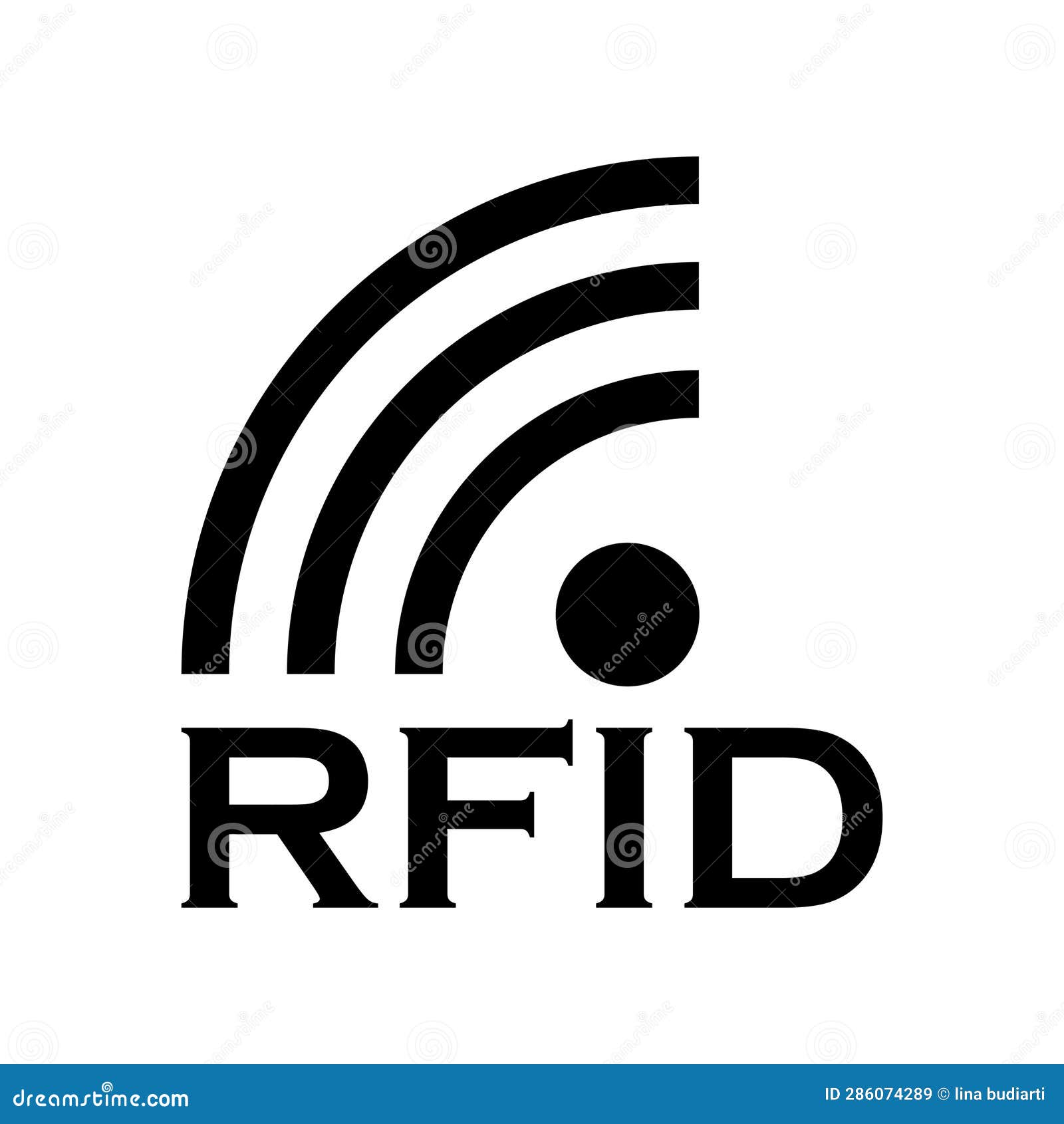 Radio Frequency Identification Icon Stock Illustration - Illustration ...