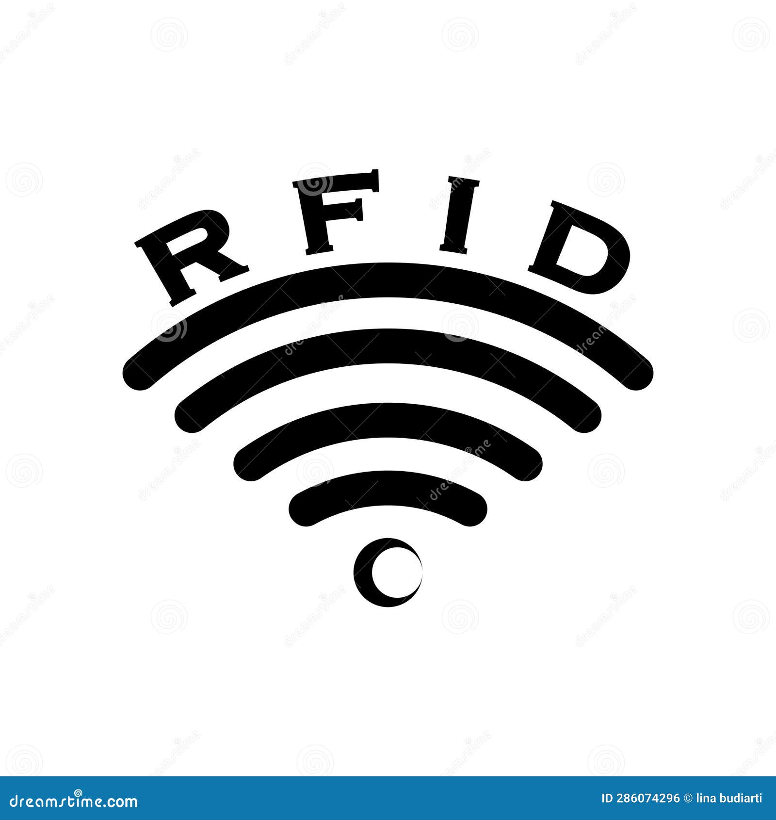 Radio Frequency Identification Icon Stock Illustration - Illustration ...