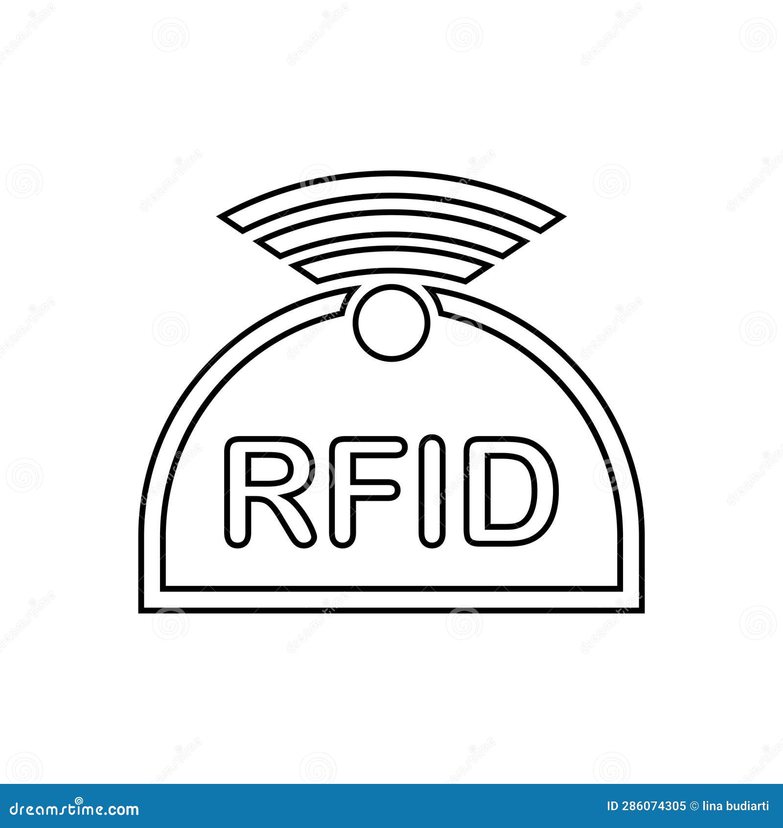 Radio Frequency Identification Icon Stock Vector - Illustration of ...