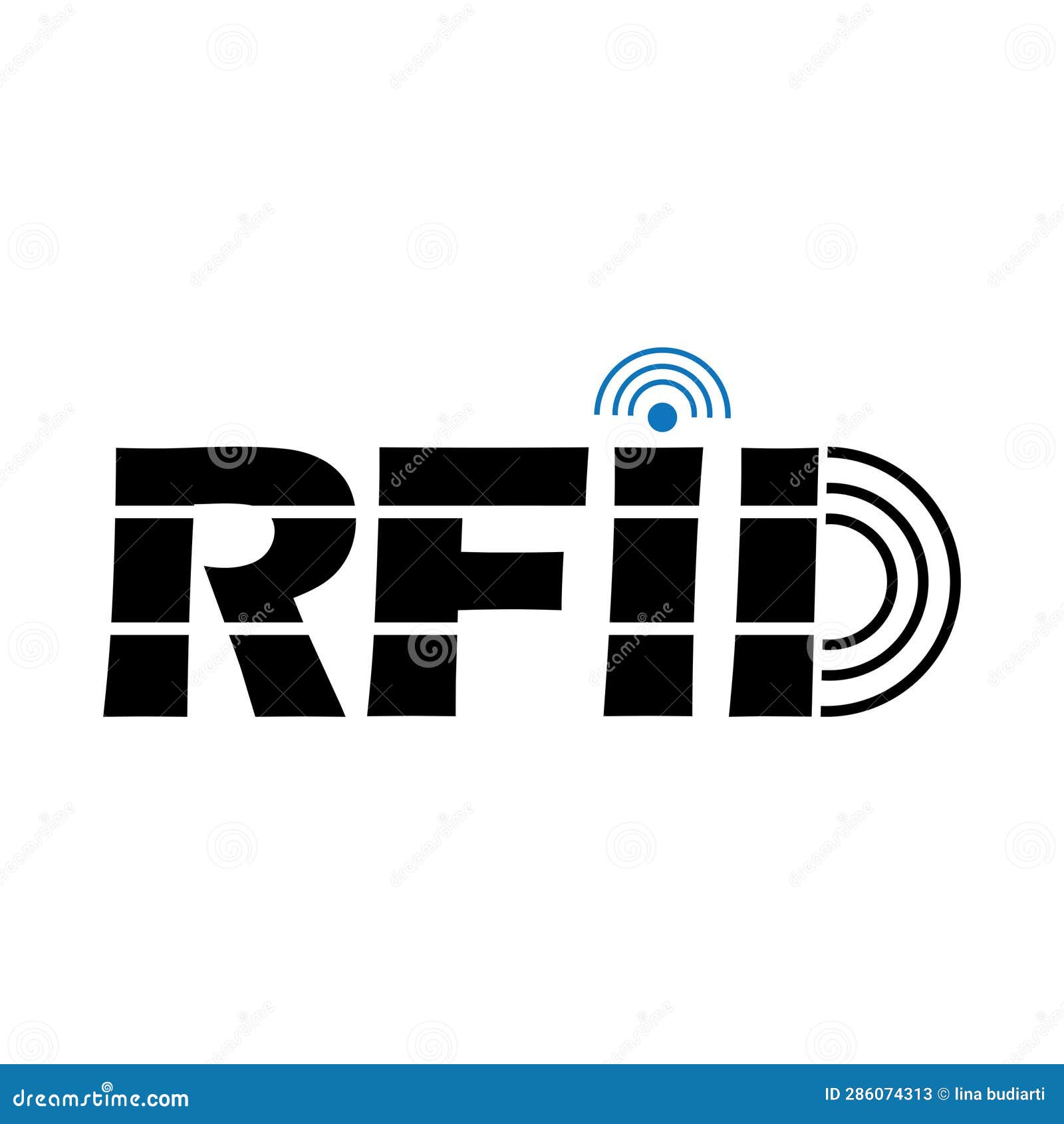 Radio Frequency Identification Icon Stock Illustration - Illustration ...