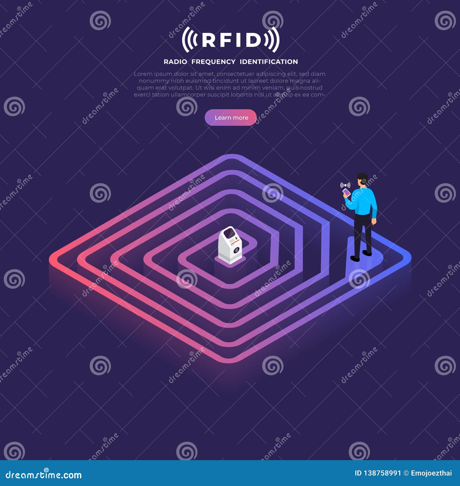 RFID Illustration Vector stock vector. Illustration of access - 138758991