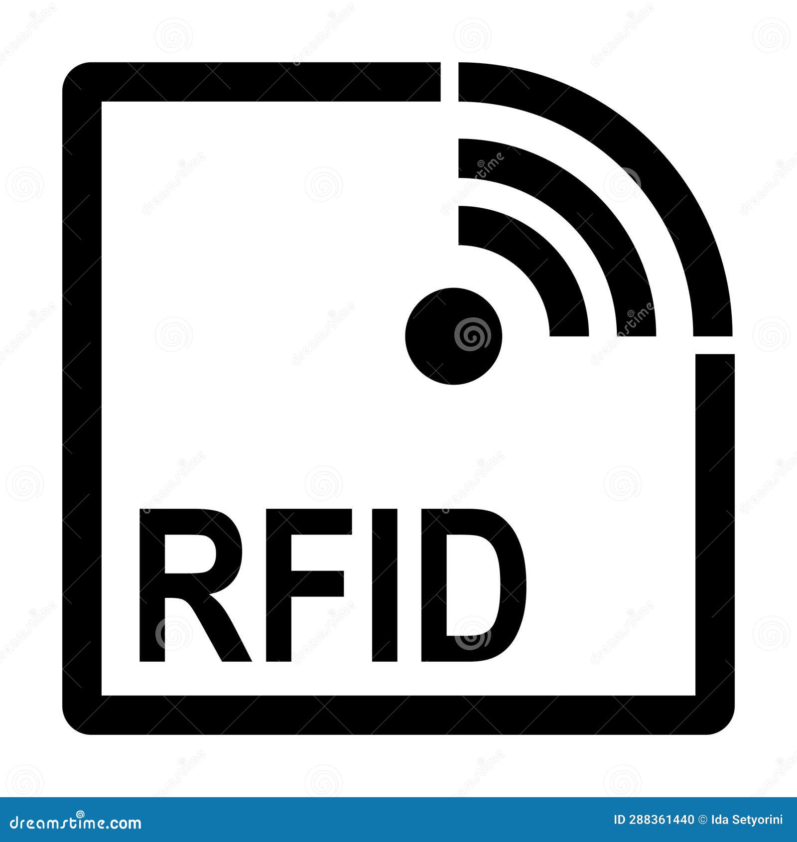 Radio Frequency Identification or RFID Icon Stock Illustration ...