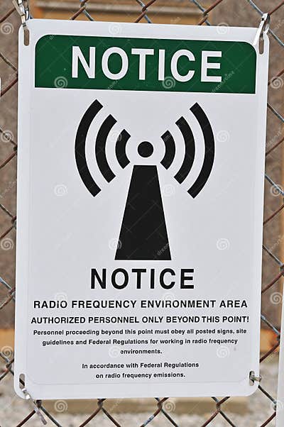 Radio Frequency Warning Sign Stock Image - Image of restriction, radio ...