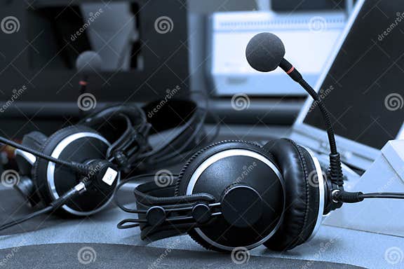 Radio Headphones stock photo. Image of technology, record - 9252620