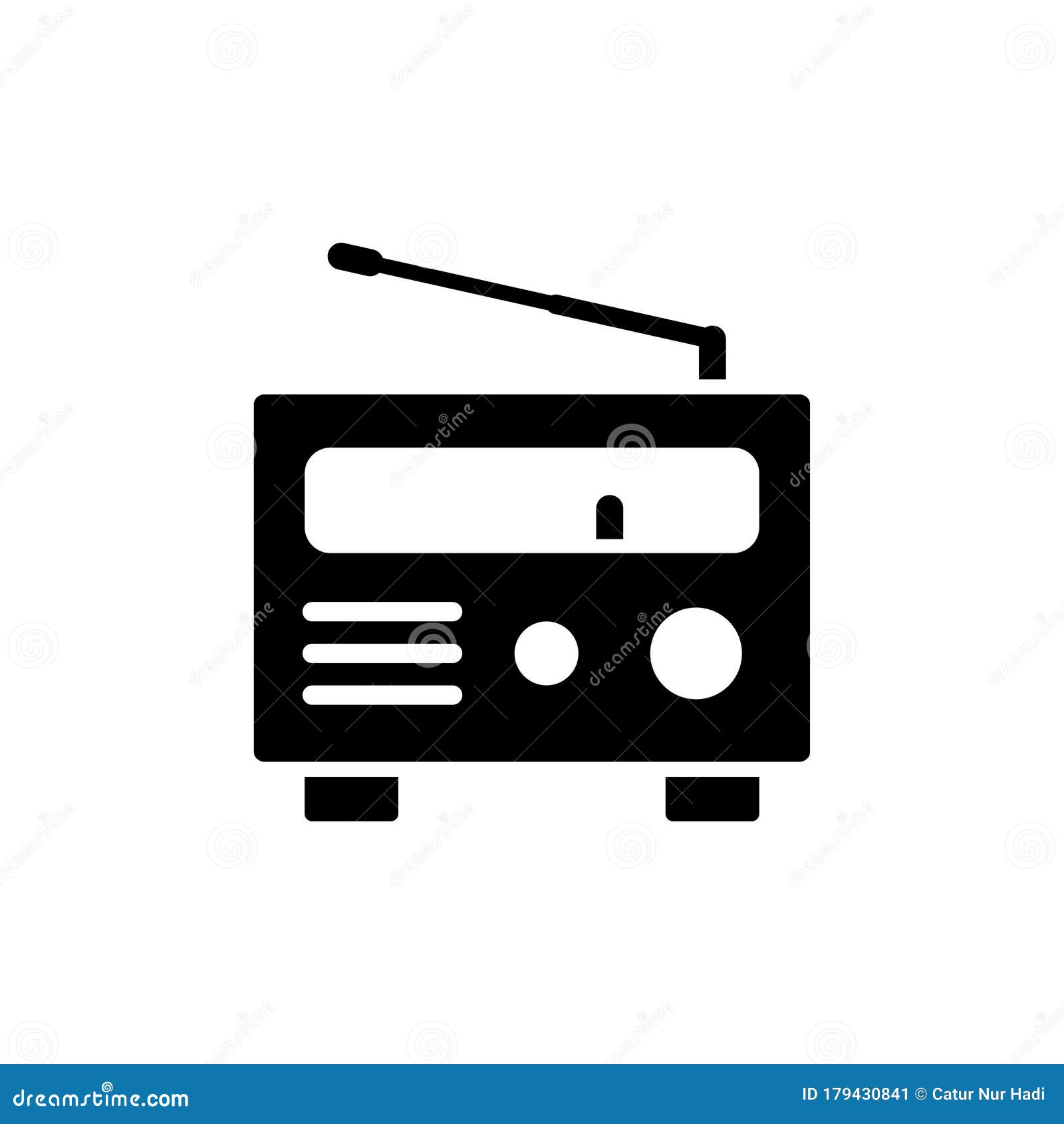 Radio Icon Flat Vector Template Design Trendy Stock Vector ...