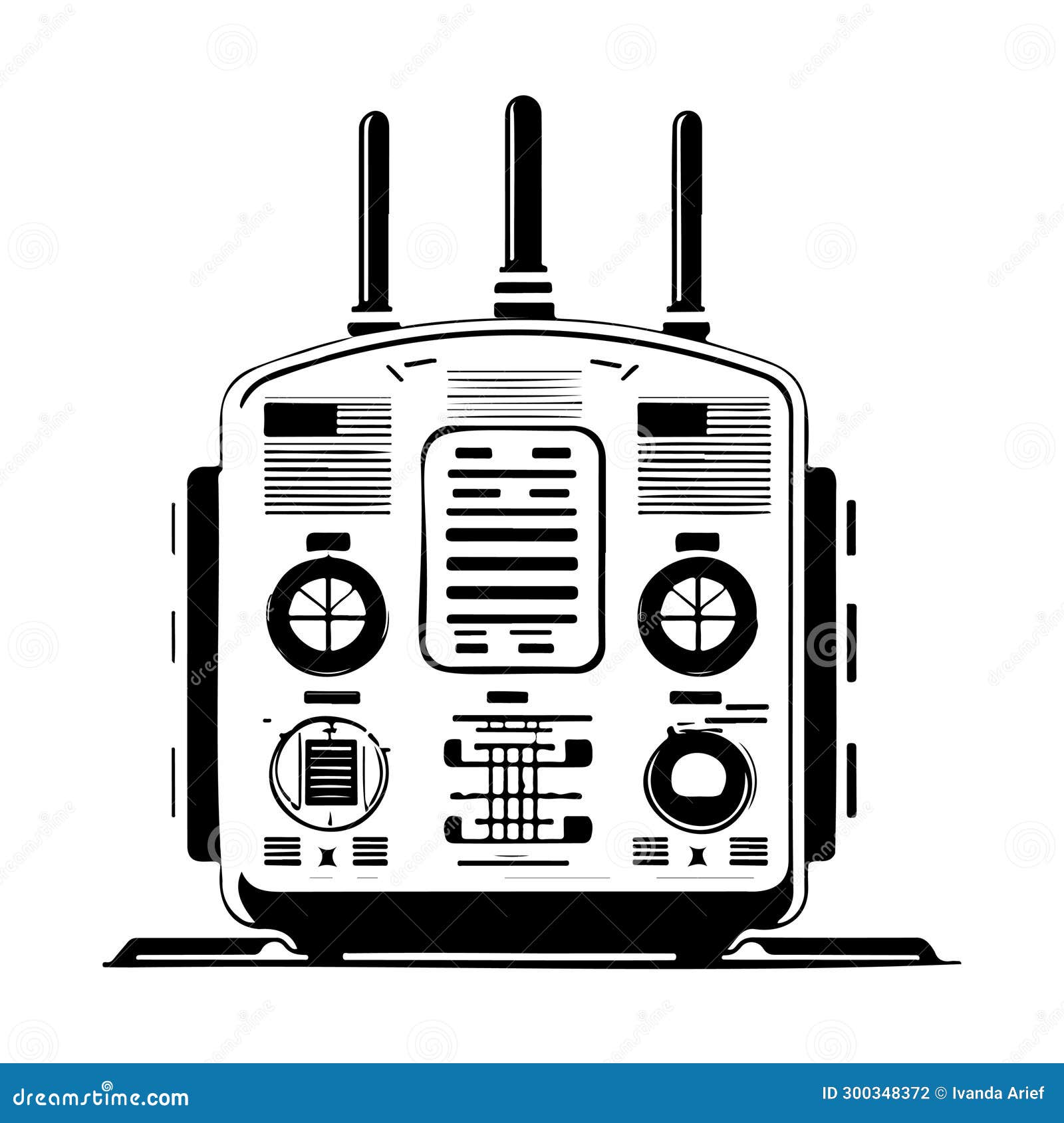 Radio Icon Hand Draw Black Colour Army Logo Symbol Perfect Stock Vector ...