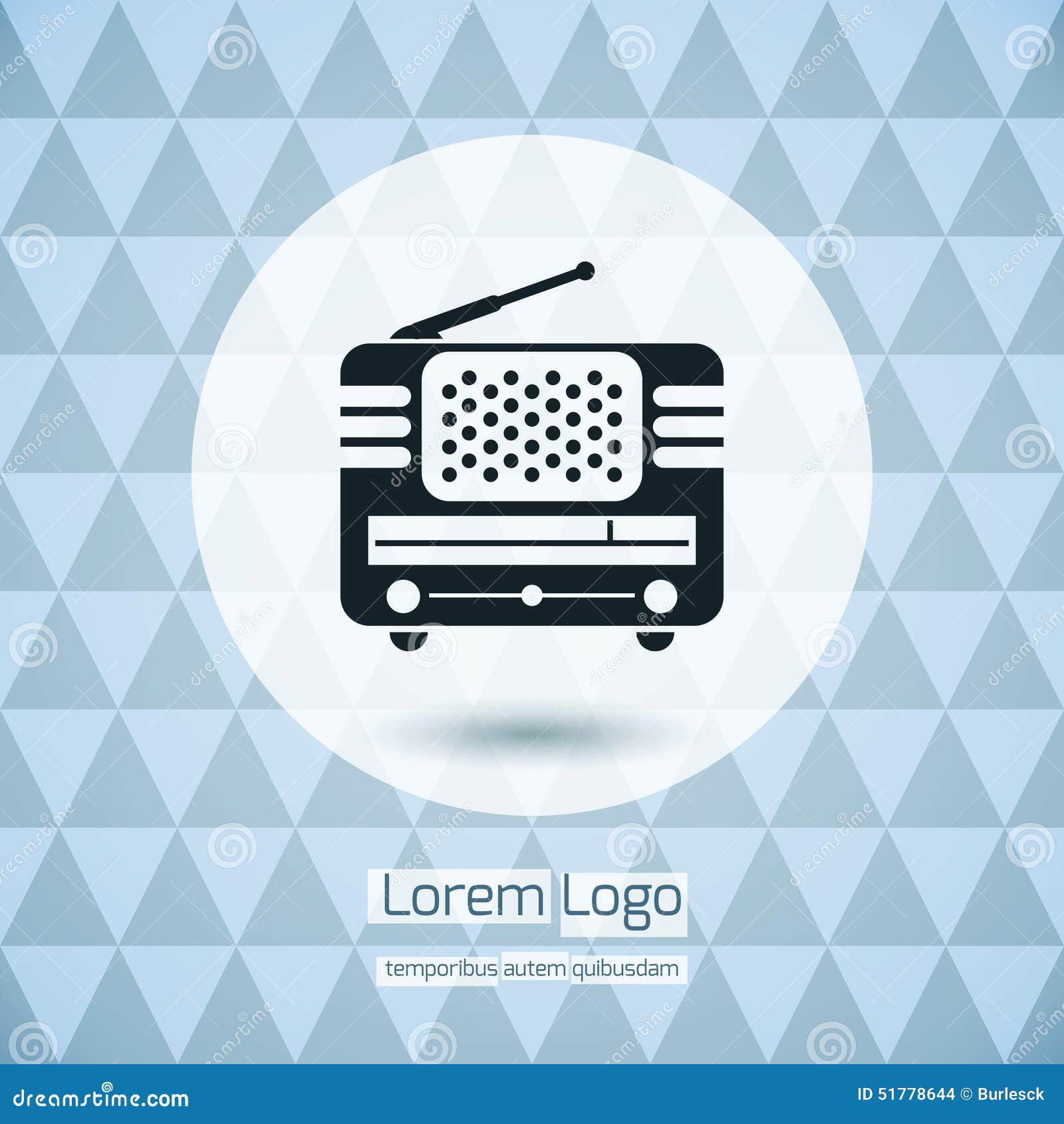 Radio Icon Logo stock vector. Illustration of telecommunication - 51778644