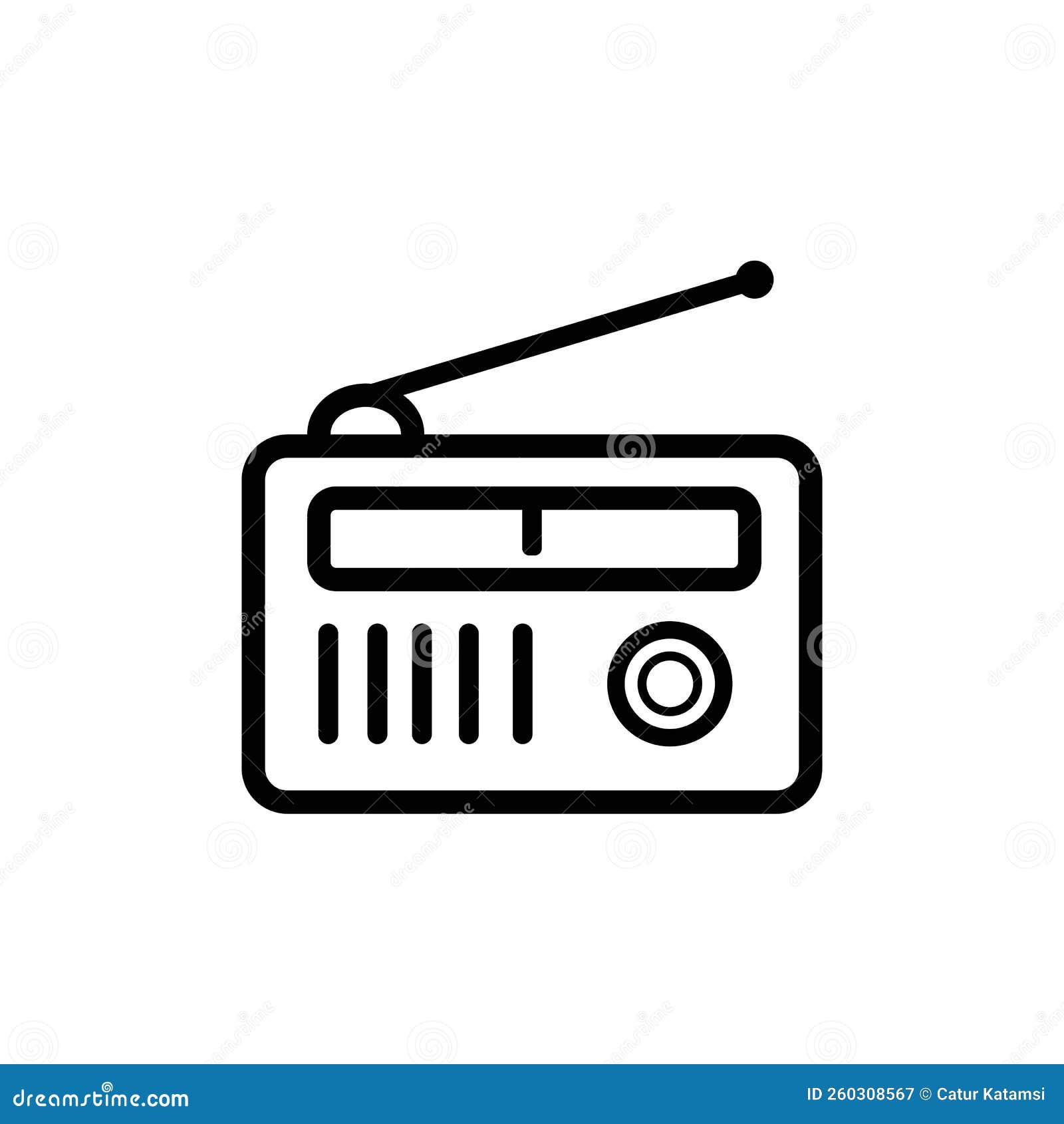 Radio icon logo vector stock illustration. Illustration of simple ...