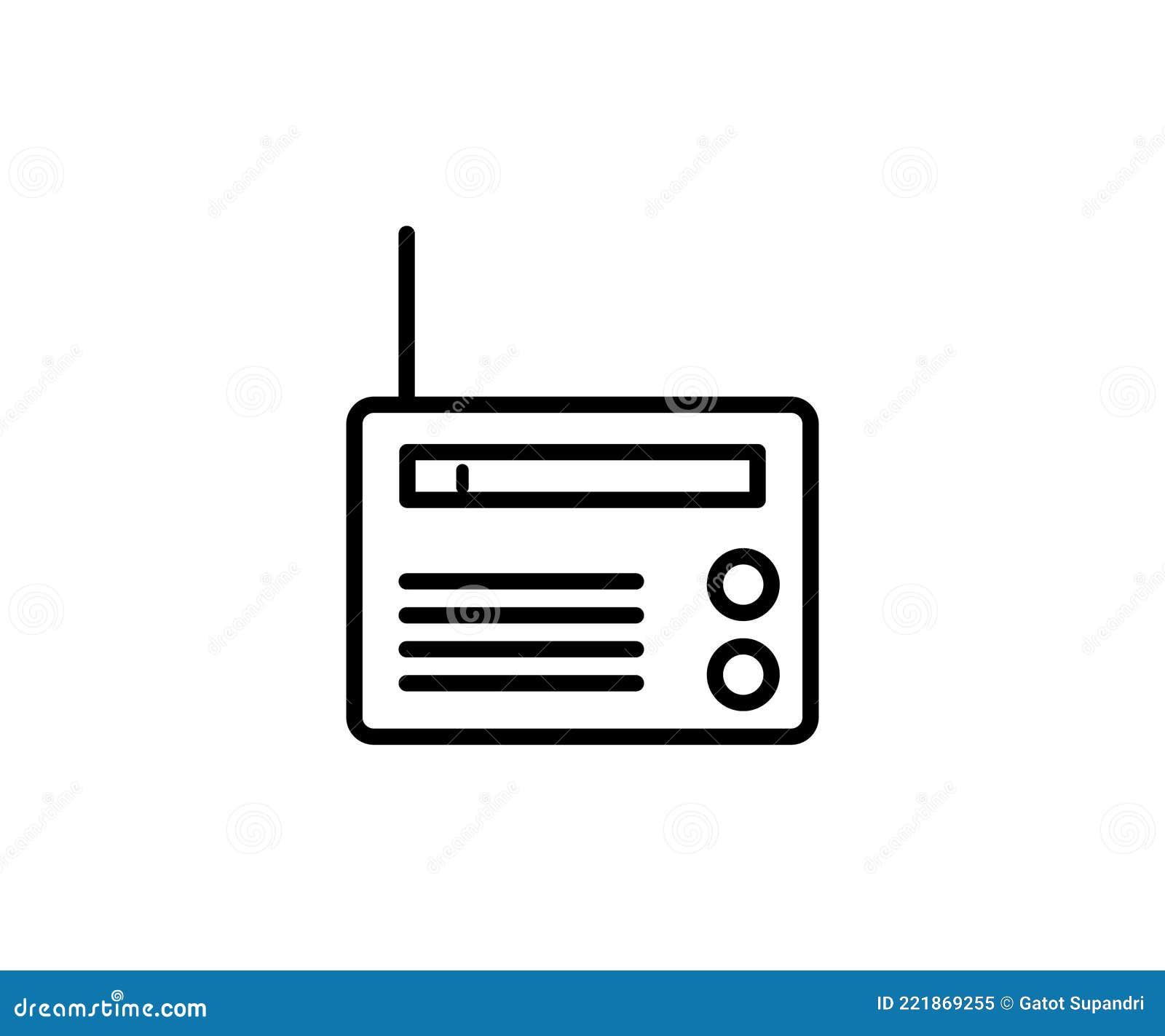 Radio Icon Vector Flat Style Logo Template Stock Vector - Illustration ...