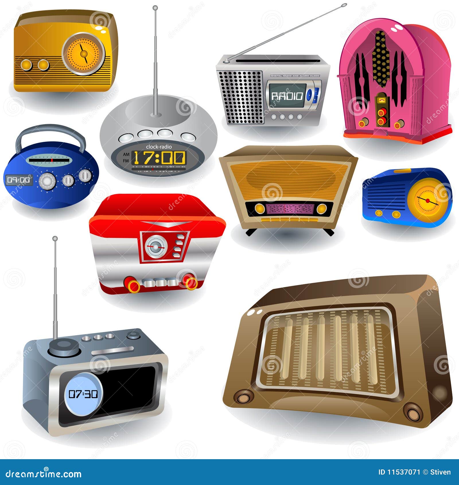 Radio Icons stock vector. Illustration of frequencies - 11537071