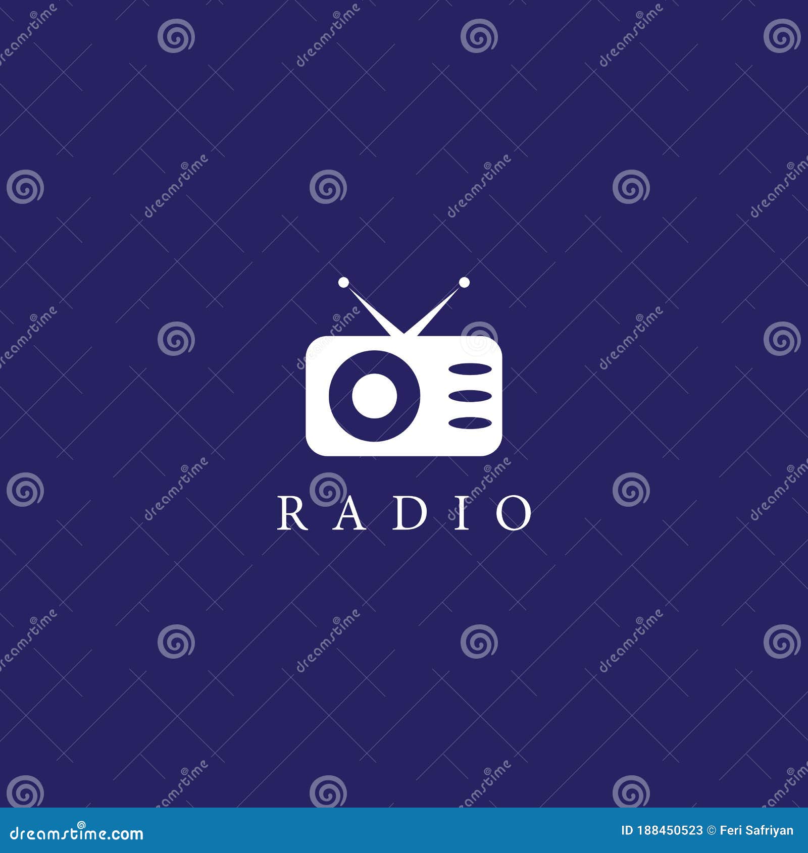 Radio logo template stock vector. Illustration of button - 188450523