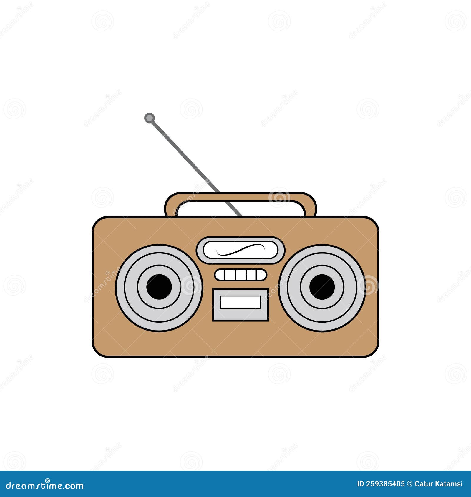Radio logo vector template stock illustration. Illustration of retro ...