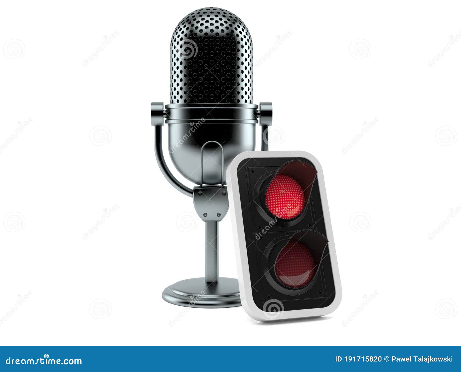 Microphone With Traffic Cone Royalty-Free Stock Image | CartoonDealer ...