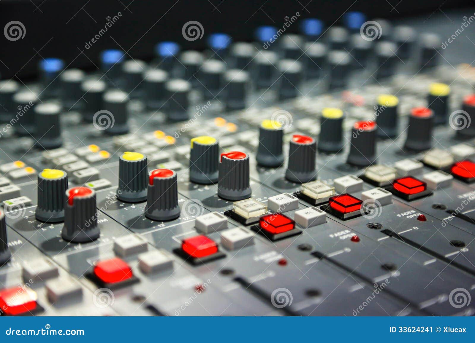 Radio mixer panel stock image. Image of music, mixingdesk - 33624241