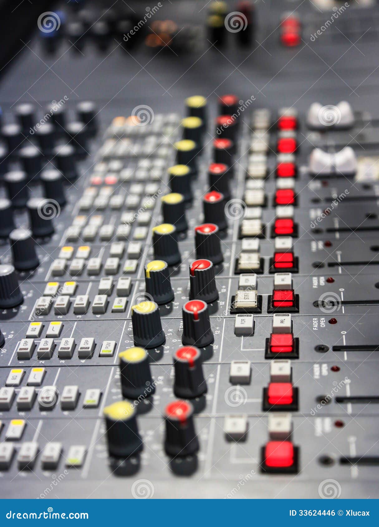 Radio mixer panel stock photo. Image of effect, composer - 33624446