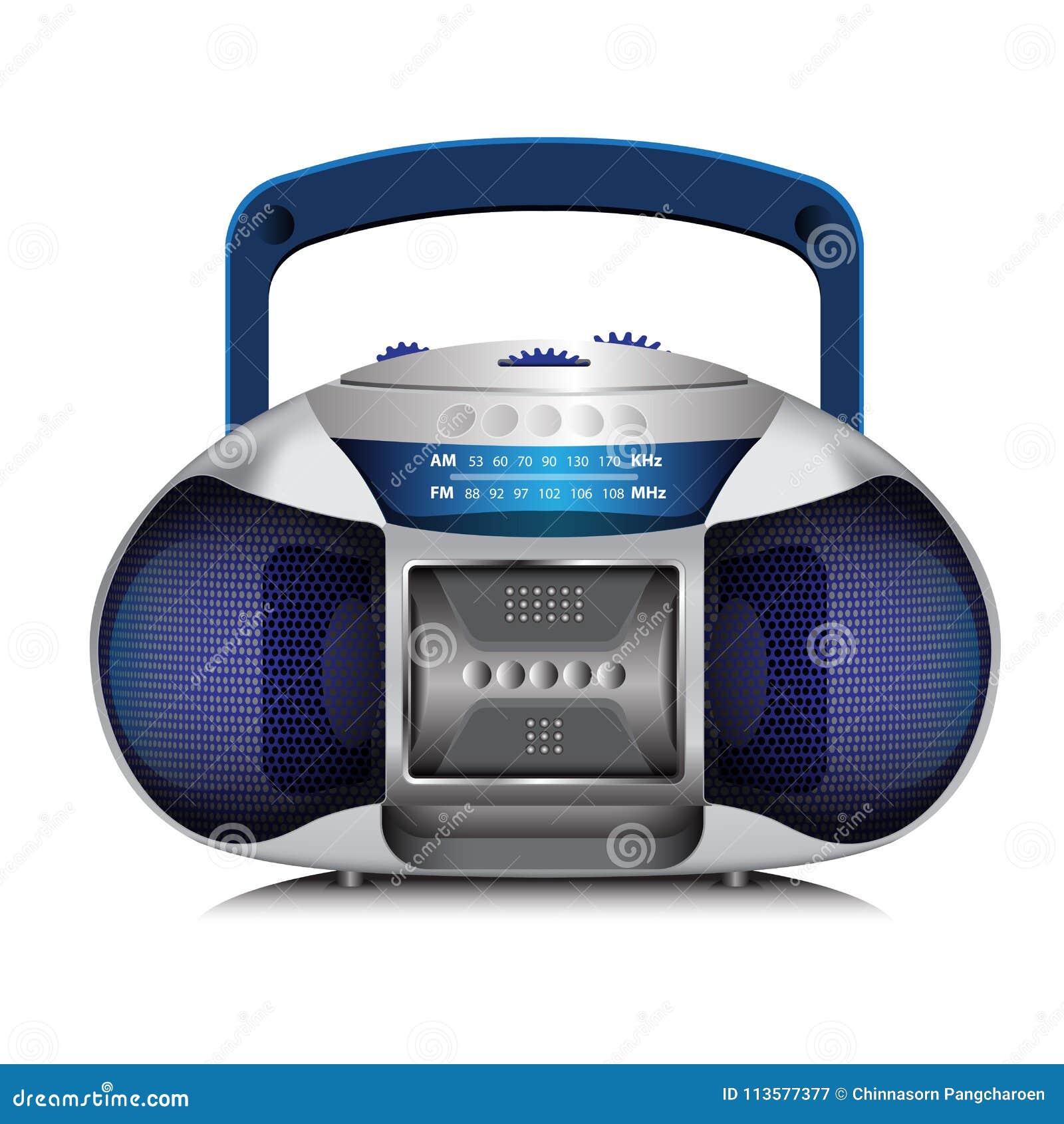 Radio moderna ilustración del vector. Ilustración de musical - 113577377