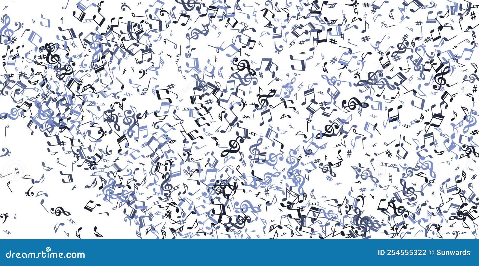 Radio Music Pattern. Retro Note Symbols Elements with Pause. Birthday ...