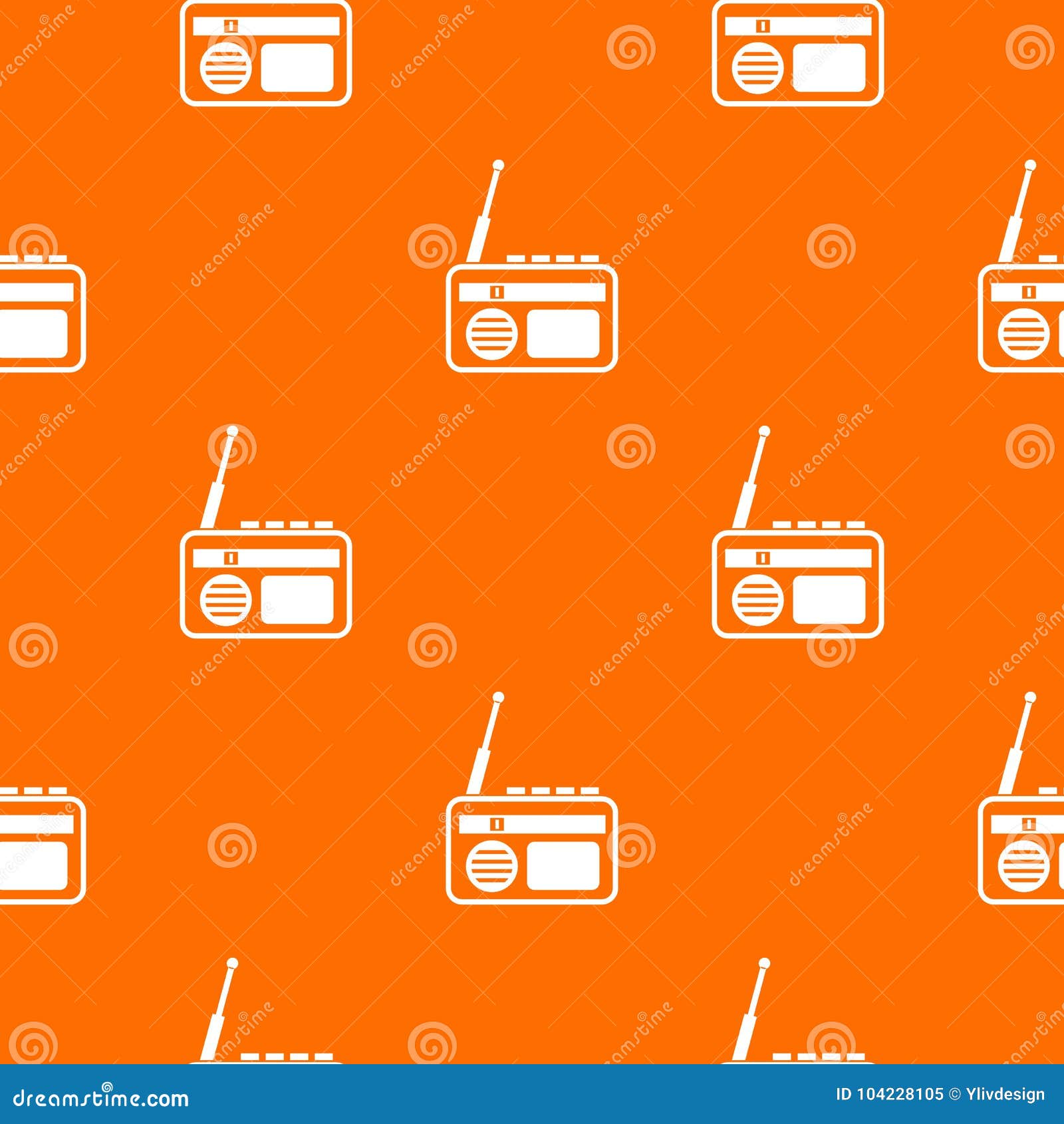 Radio pattern seamless stock vector. Illustration of repeating - 104228105