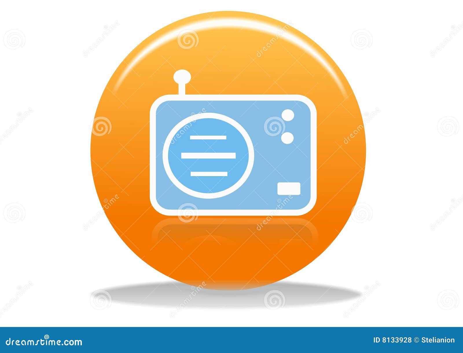 Radio pictogram stock illustratie. Illustration of teken - 8133928