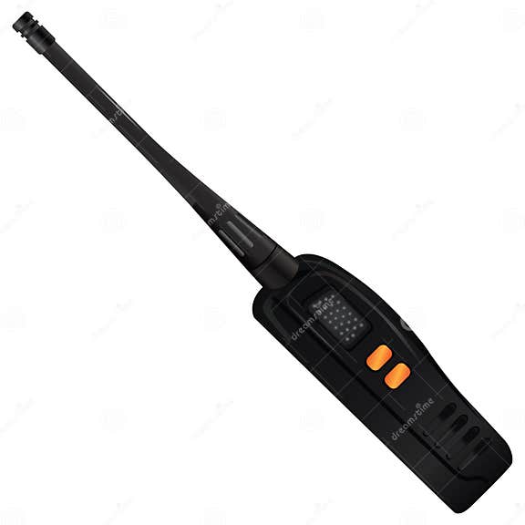 Radio Portative Professionnelle Compacte Illustration de Vecteur ...