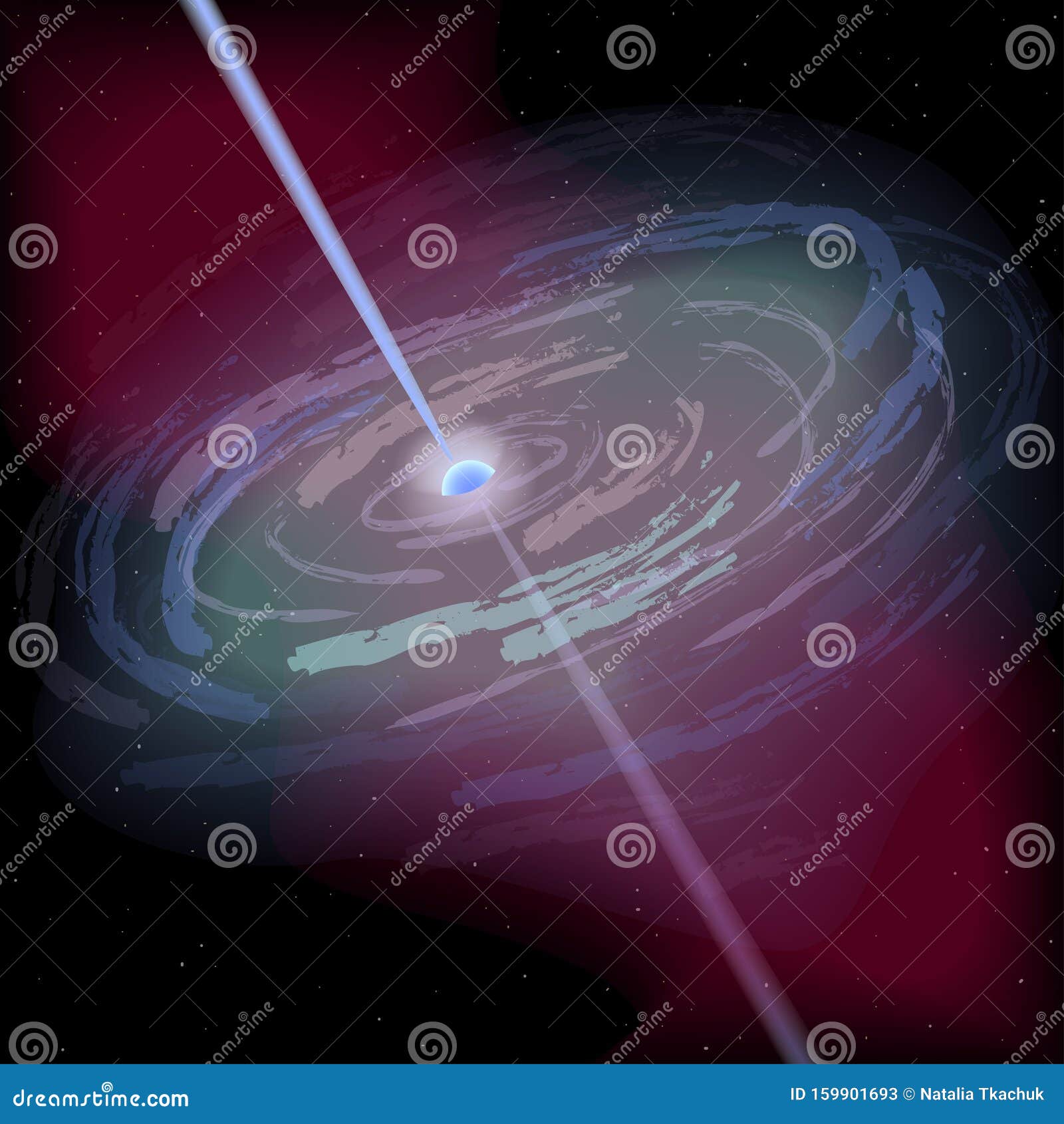Radio Pulsar Neutron Star, Vector Illustration Stock Vector ...
